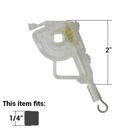 Heavy Duty Low Profile Wand Tilt Mechanism (Clear) | BlindParts.com