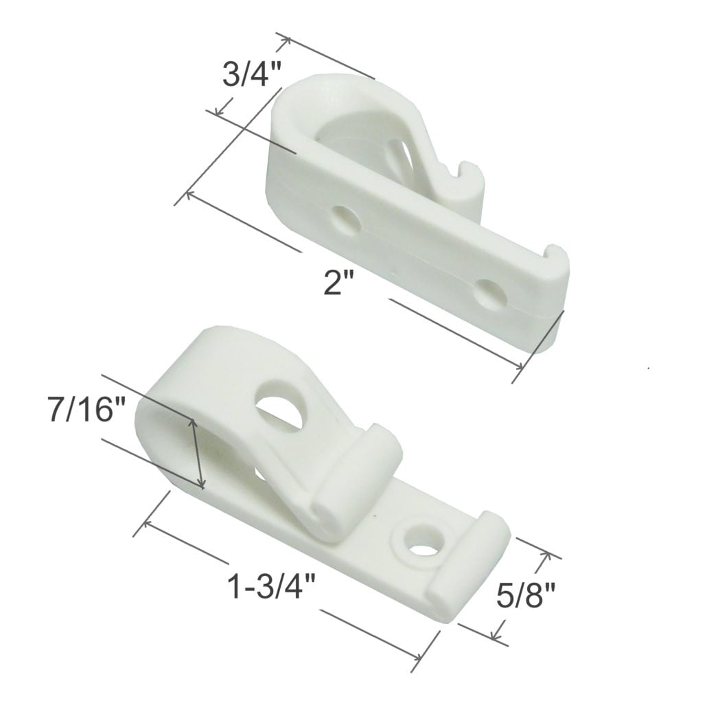 Chain Guide P Clip (White) | Cord Guides & Repair Parts | BlindParts.com